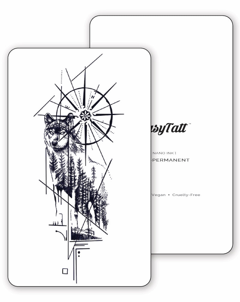 Wolf Tracker Semi-Permanent Tattoo | EasyTatt™